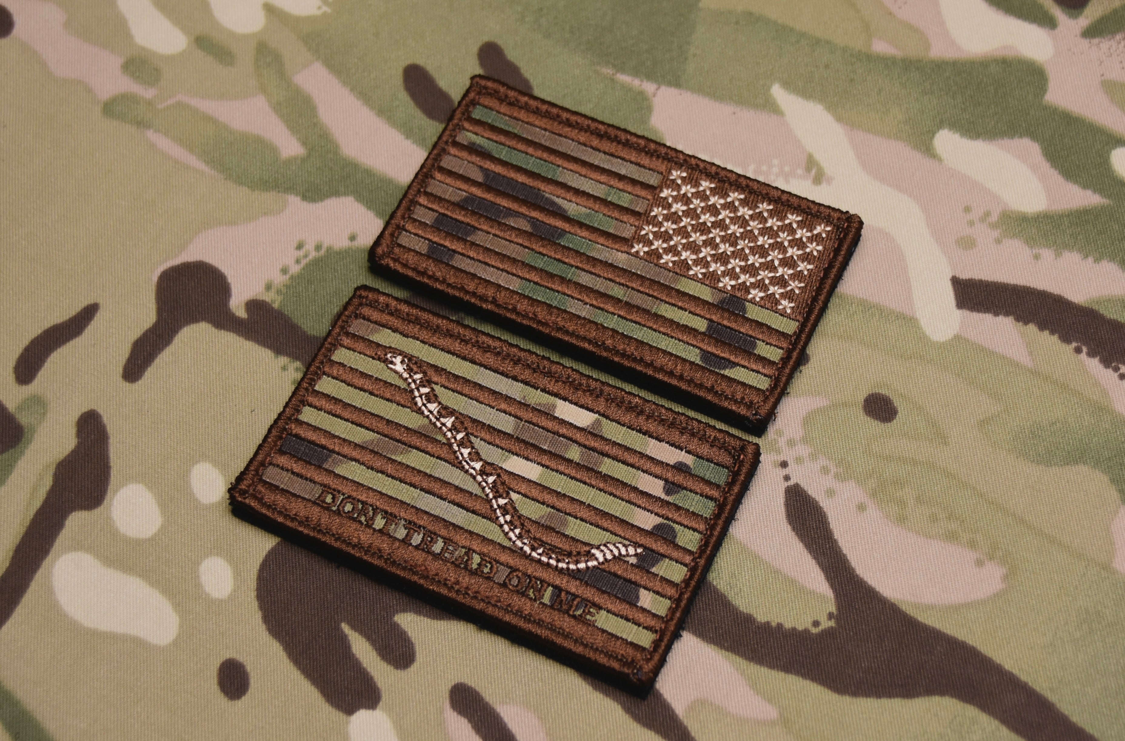 Multicam Reverse US Flag & USN First Navy Jack Patch Set – BritKitUSA