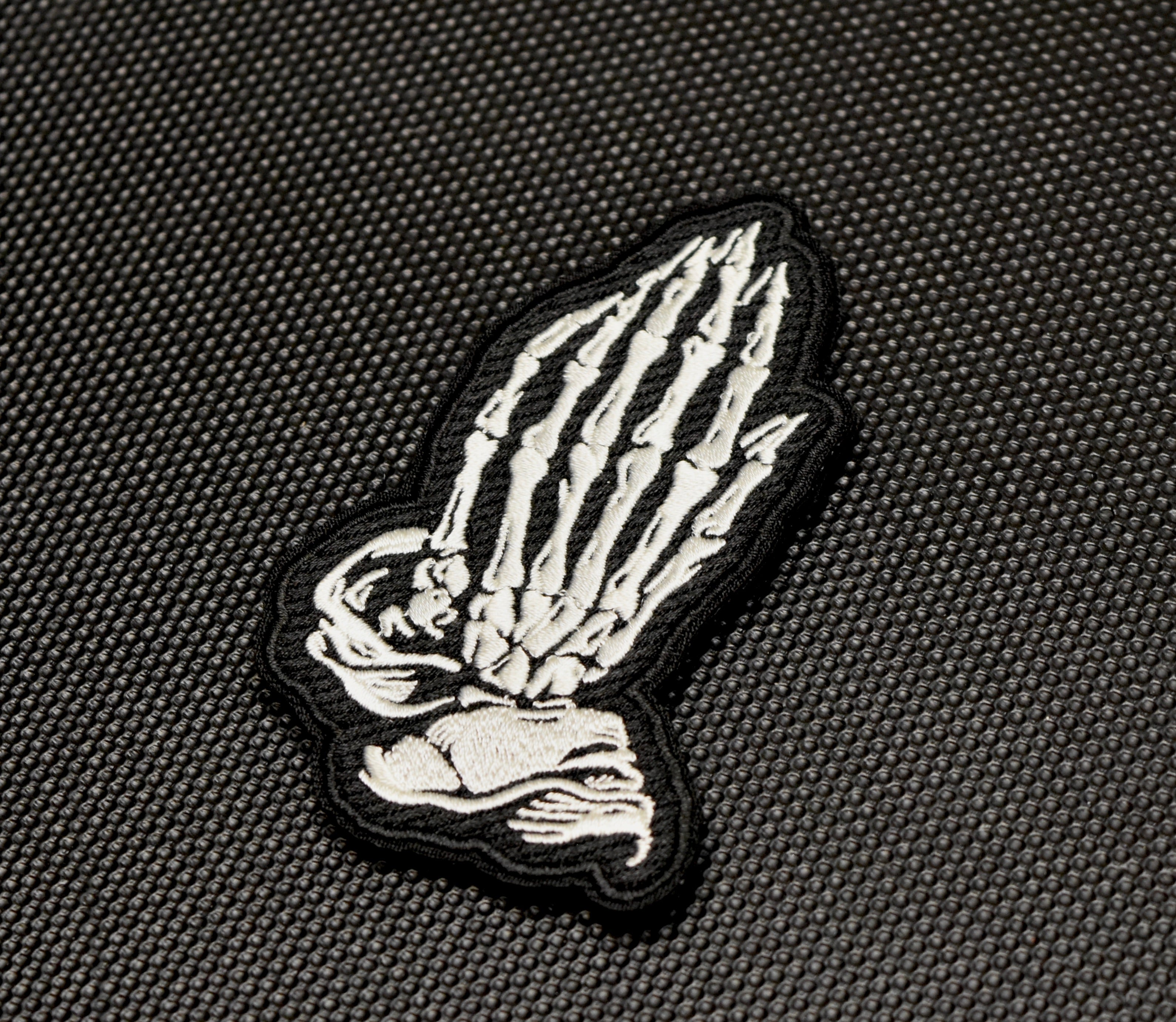 Premium Embroidered Praying Bone Hands Morale Patch – BritKitUSA