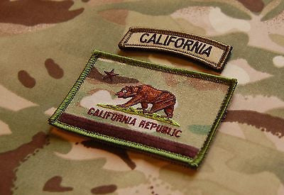 Multicam California State Flag Patch & MC Tab Set – BritKitUSA