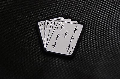 AK47 Playing Cards Woven Morale Patch - Black On White – BritKitUSA