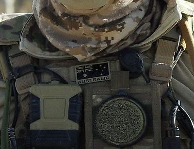 Infrared Mini Australian Flag Patch - Tan & Black – BritKitUSA