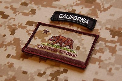 AOR1 California State Flag Patch & BW Tab Set – BritKitUSA