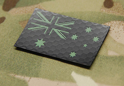 Infrared Mini Australian Flag Patch - Green & Black – BritKitUSA