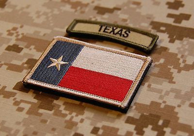 Subdued Texas State Flag & Multicam Texas Tab Patch Set – BritKitUSA