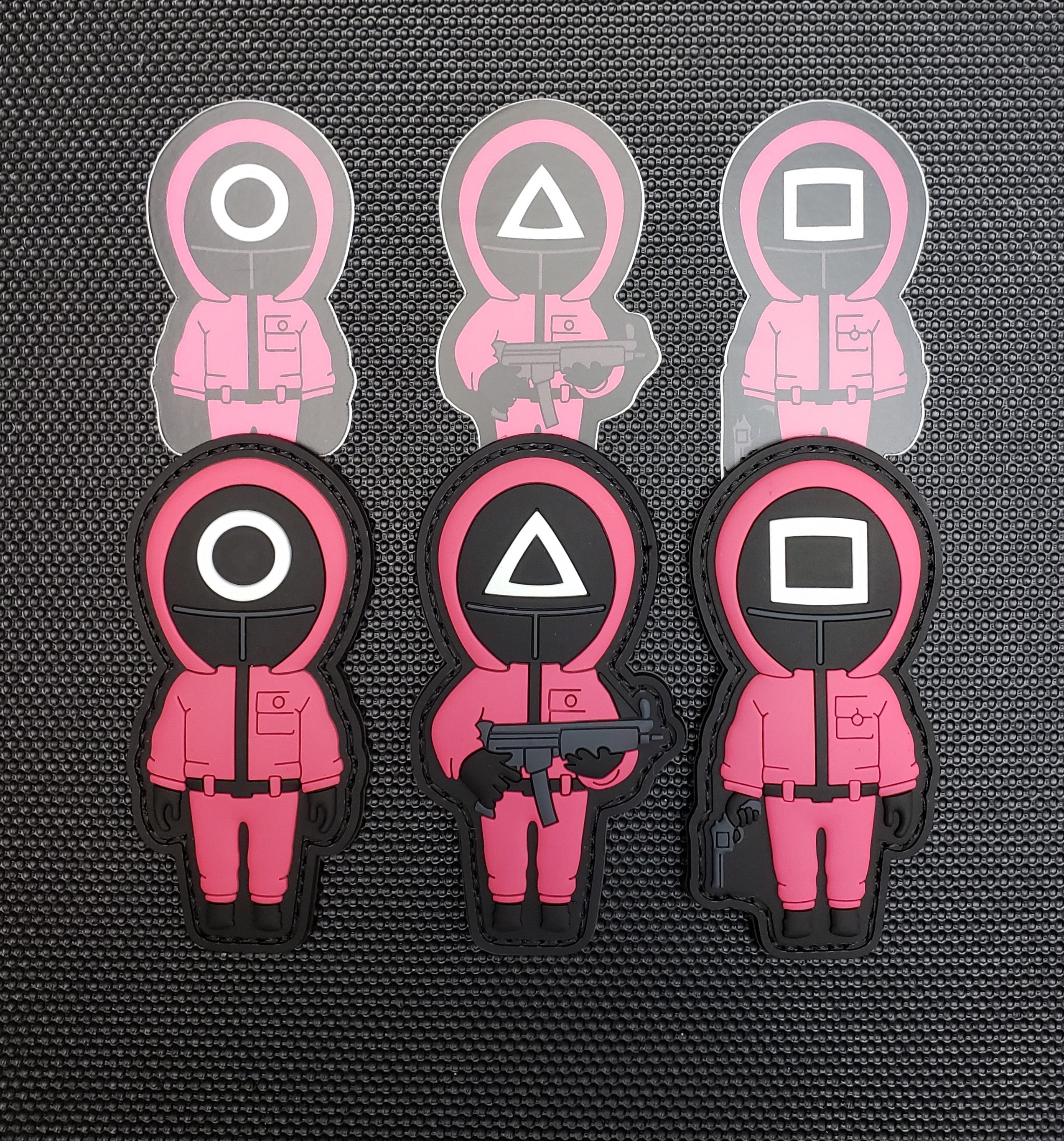 Squid TV Game Soldier 3D PVC Patch & Sticker Set – BritKitUSA