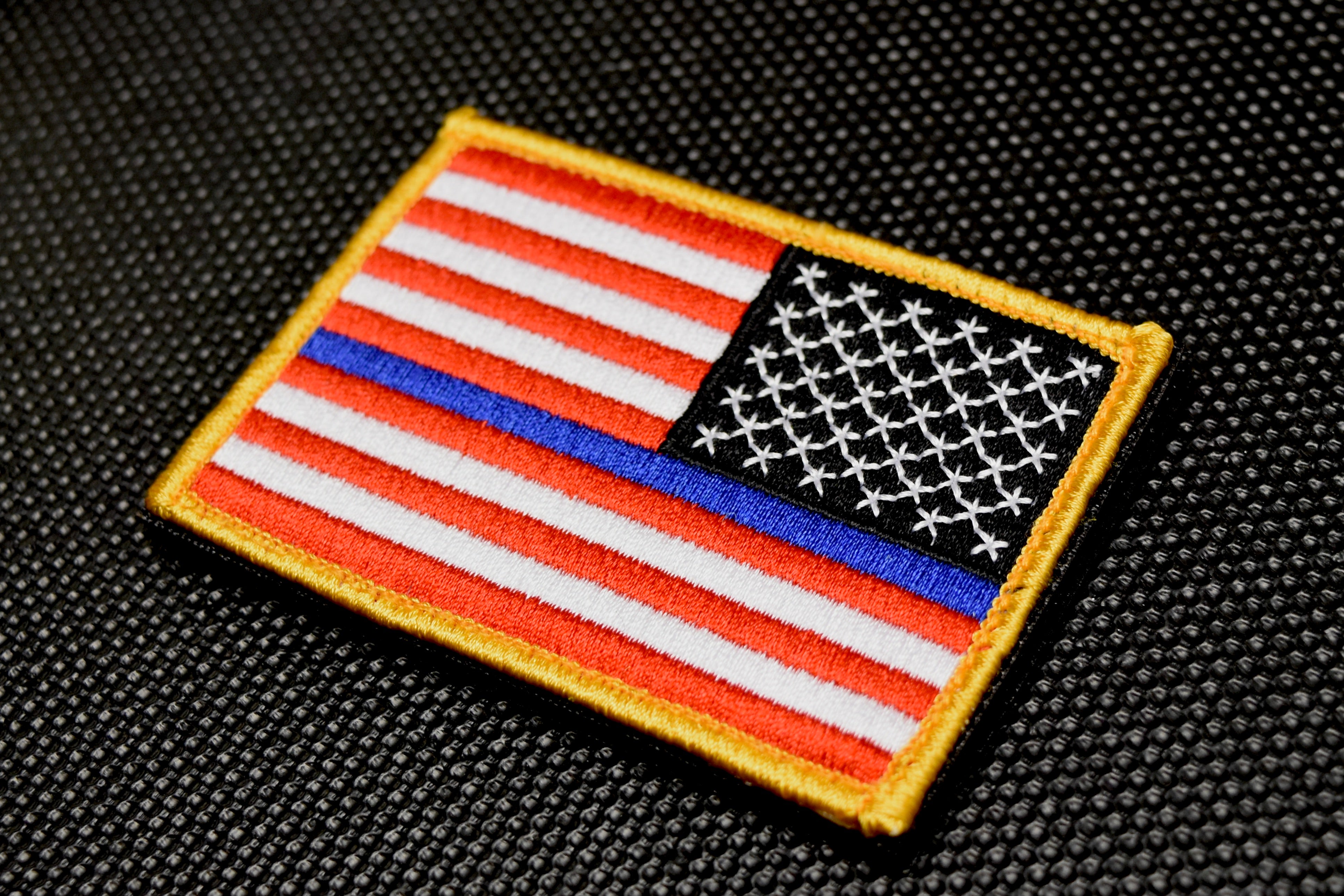 Reverse United States Thin Blue Line Flag Embroidered Morale Patch ...