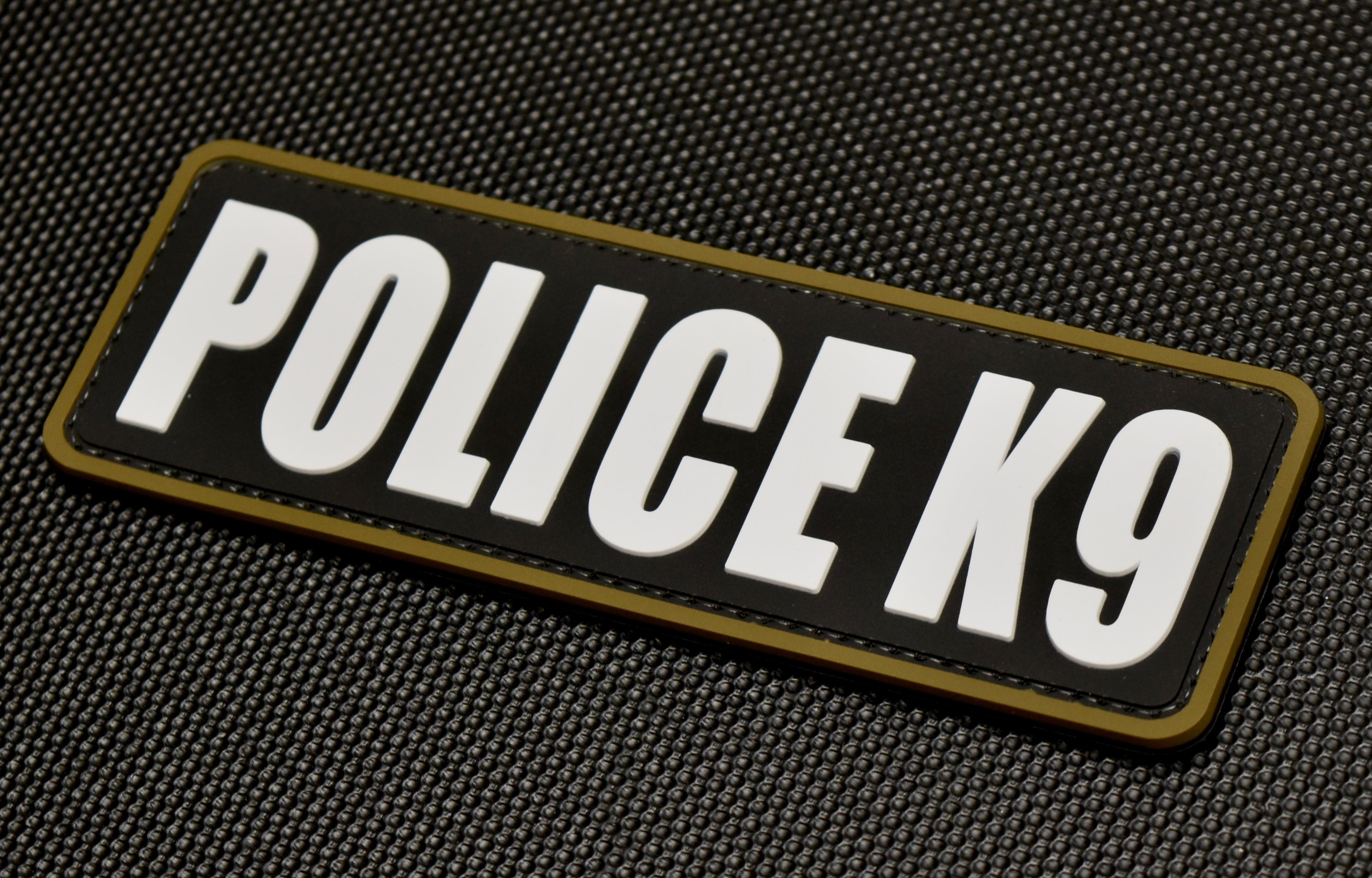 POLICE K9 Tactical Harness PVC Patch - B&W – BritKitUSA