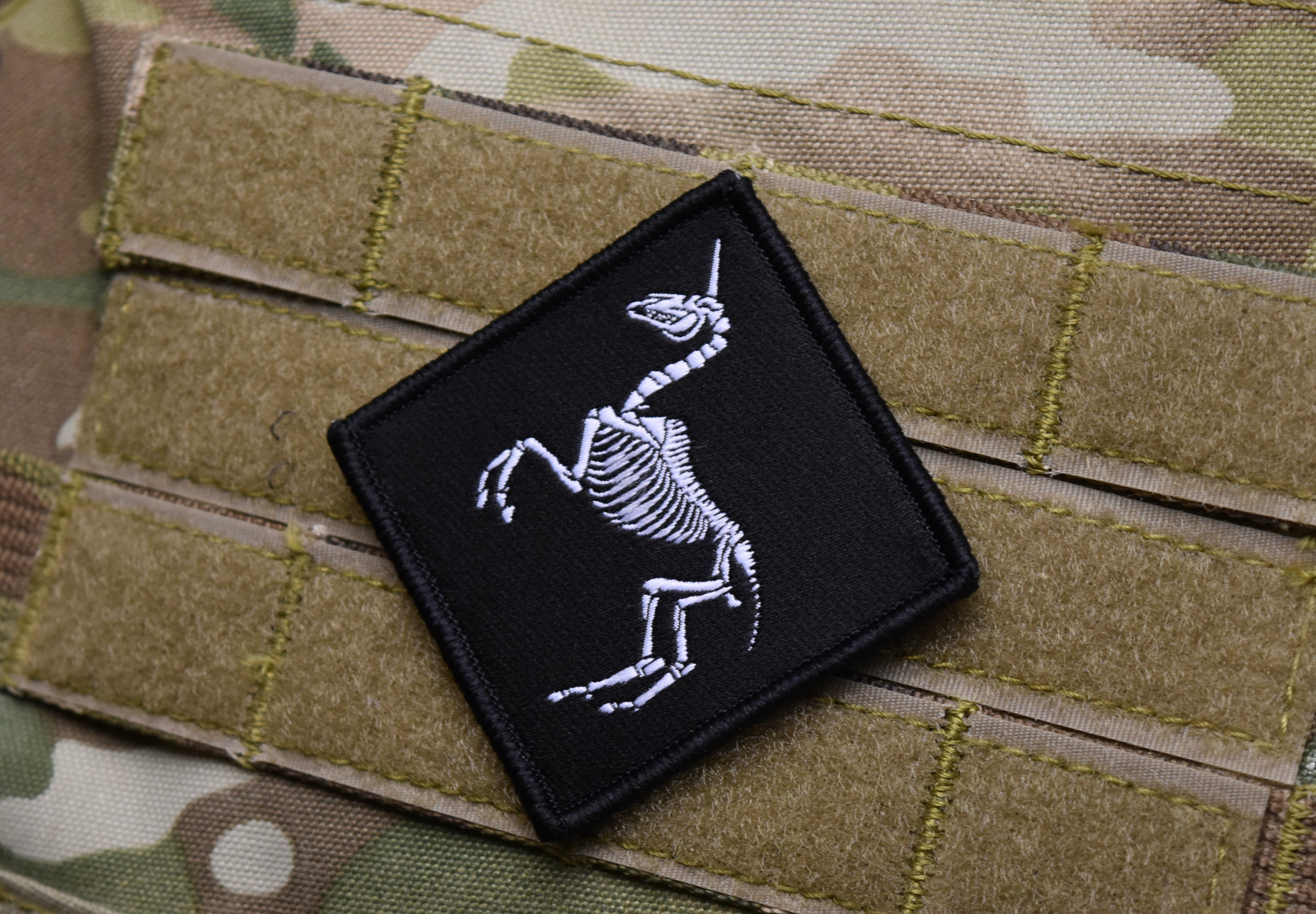 Unicorn Skeleton Woven Morale Patch – BritKitUSA