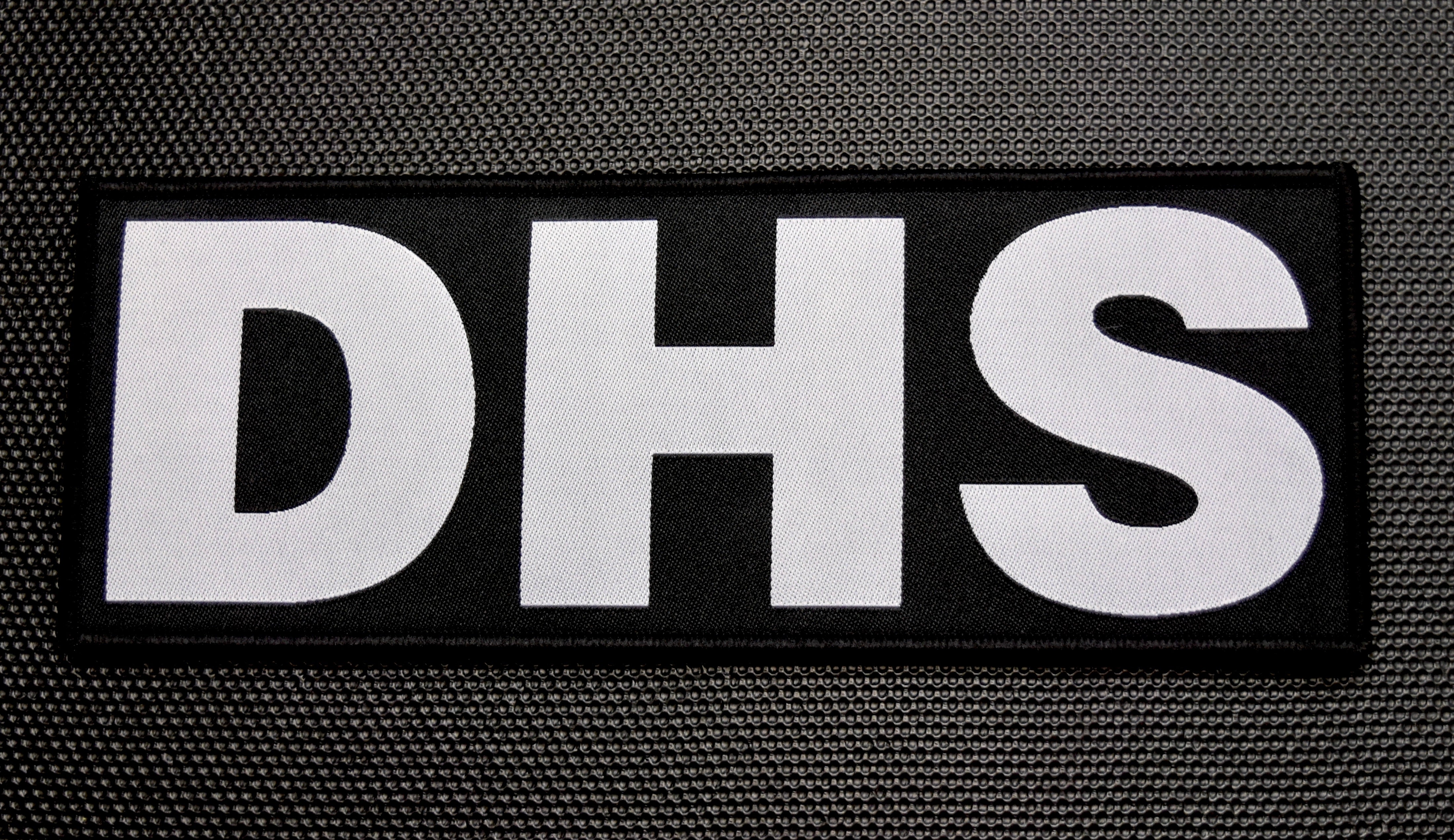 8" X 3" Woven DHS / HOMELAND SECURITY Placard Patch SET – BritKitUSA