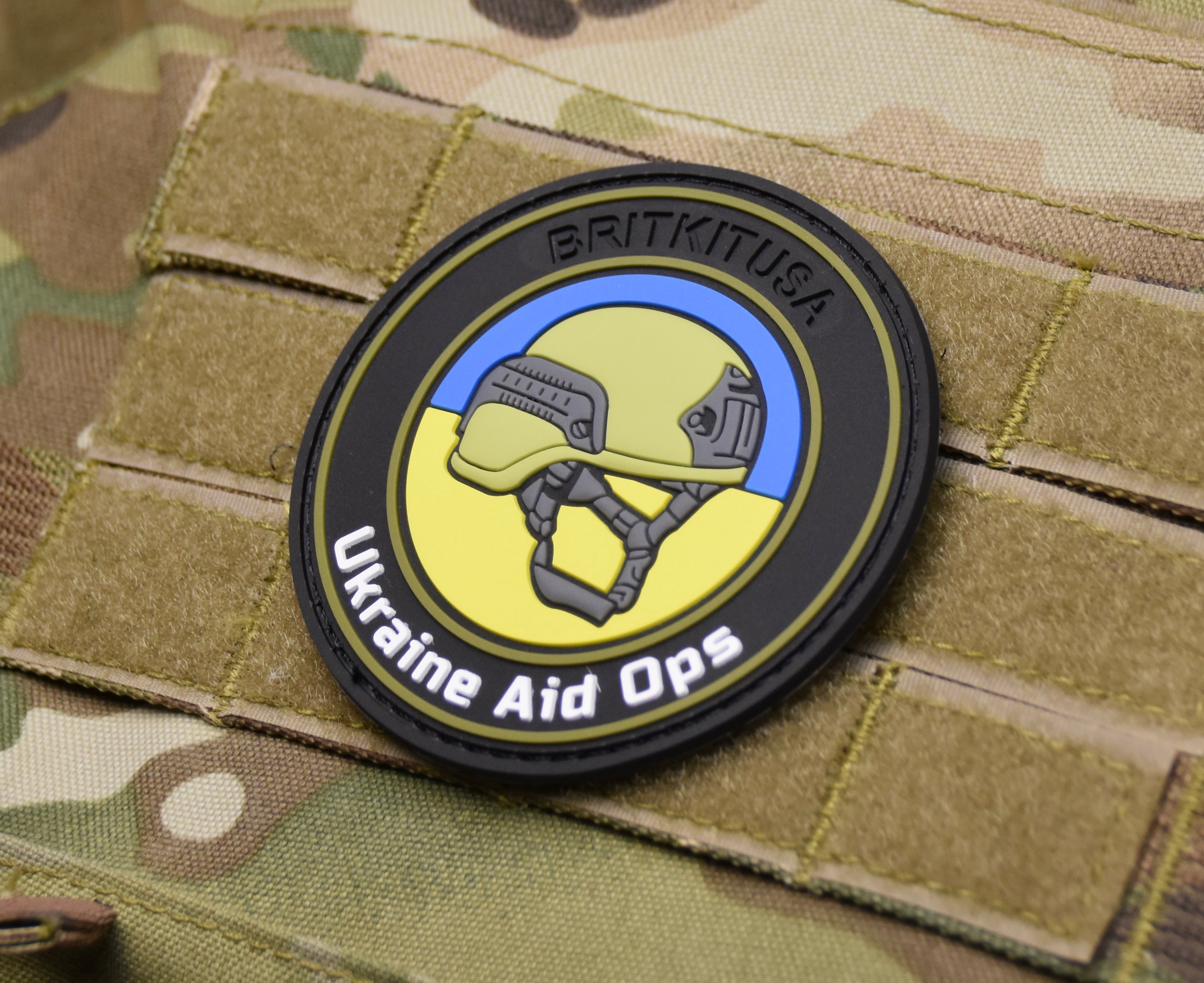 Ukraine Aid Ops 3D PVC Charity Fundraiser Patch – BritKitUSA
