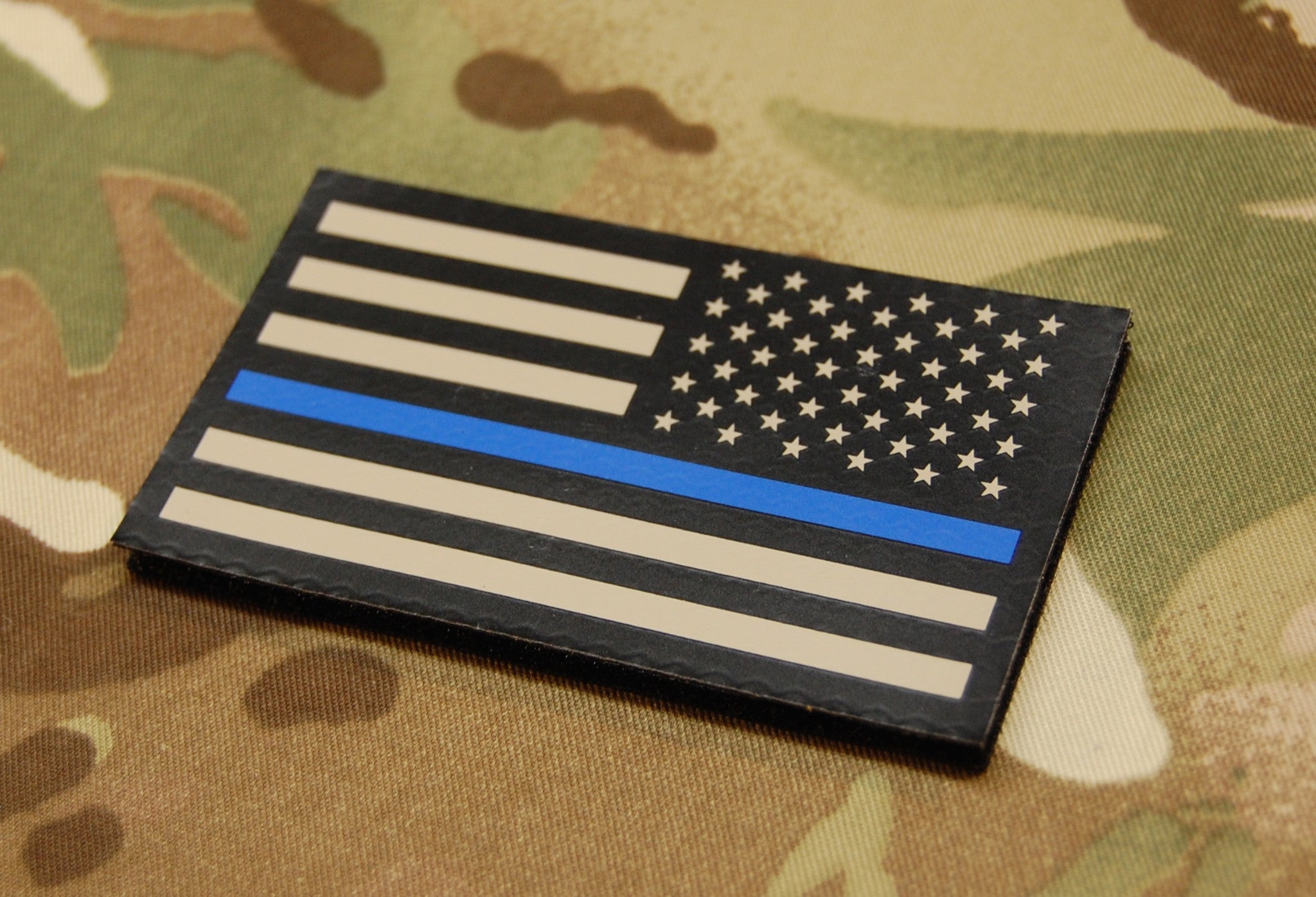 Infrared Thin Blue Line Reverse US Flag Patch – BritKitUSA
