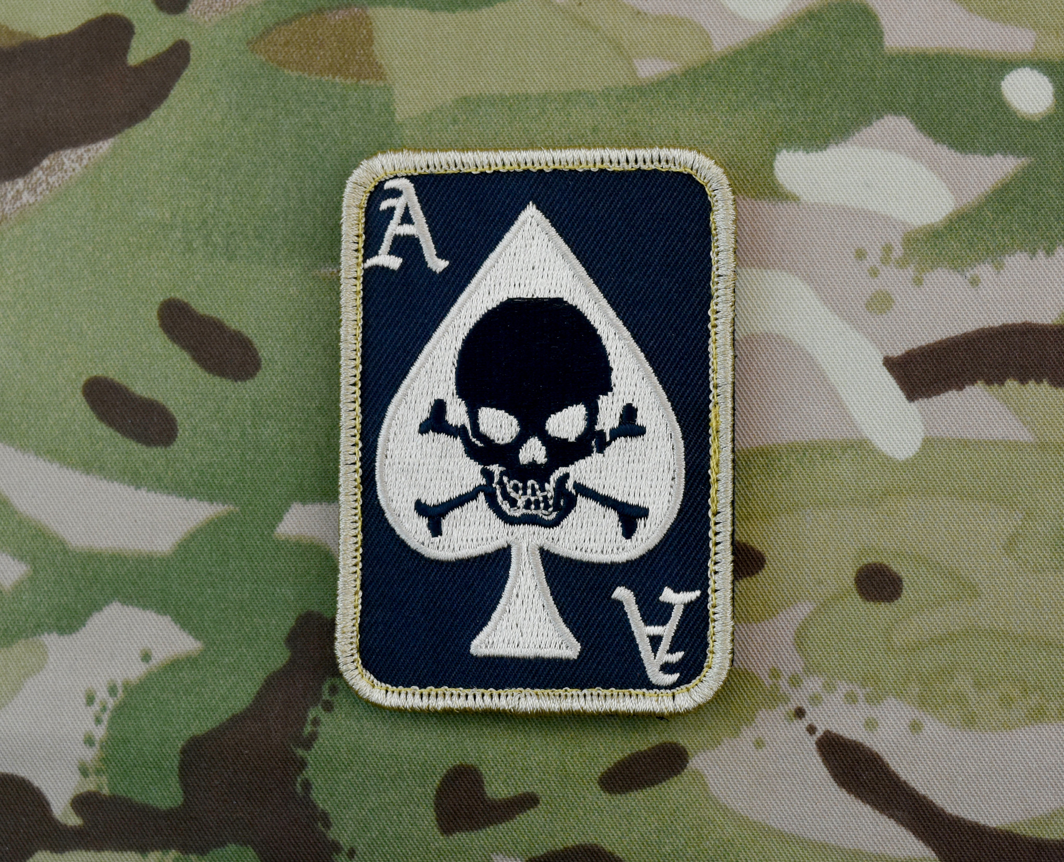 Death Dealer Embroidered Morale Patch: Black & Tan Version – BritKitUSA