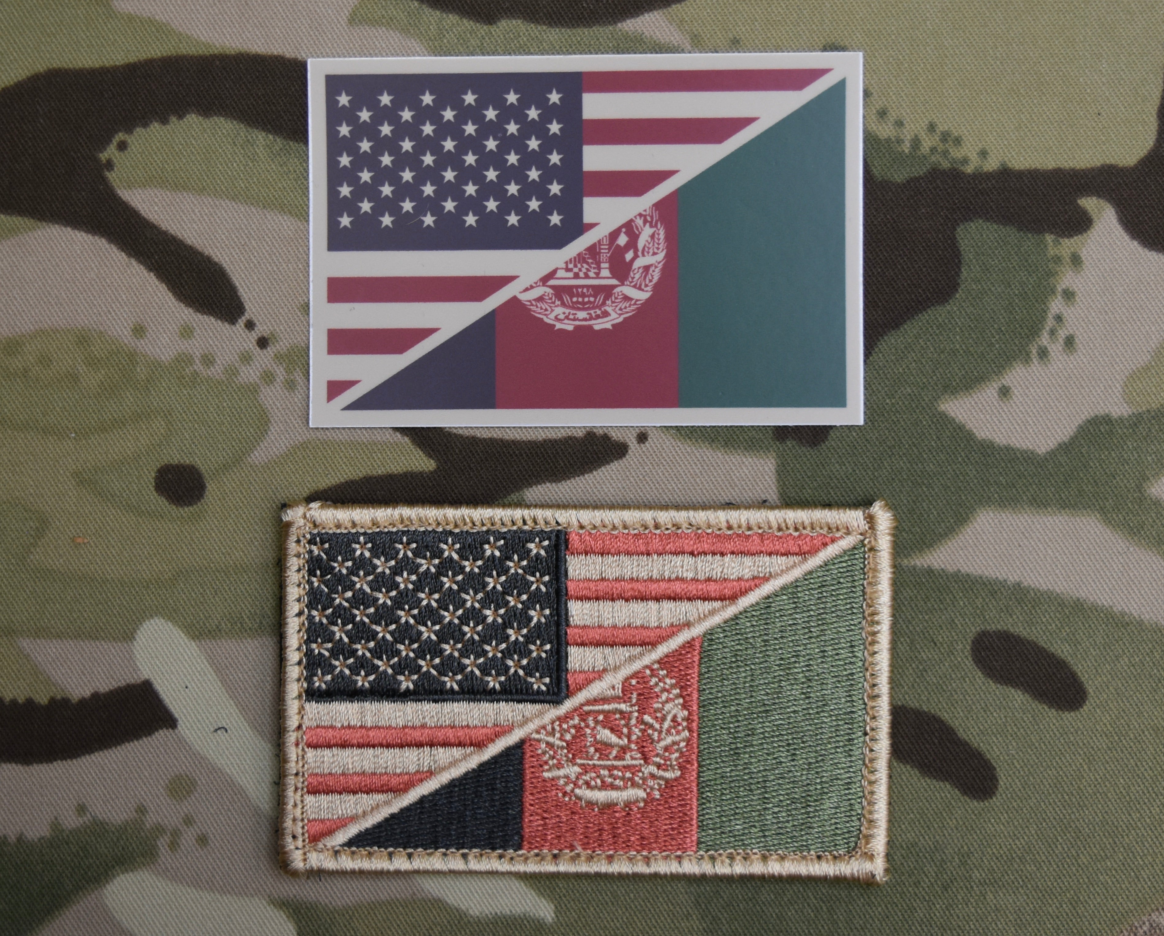 USA / Afghan Flag Patch & Sticker Set – BritKitUSA
