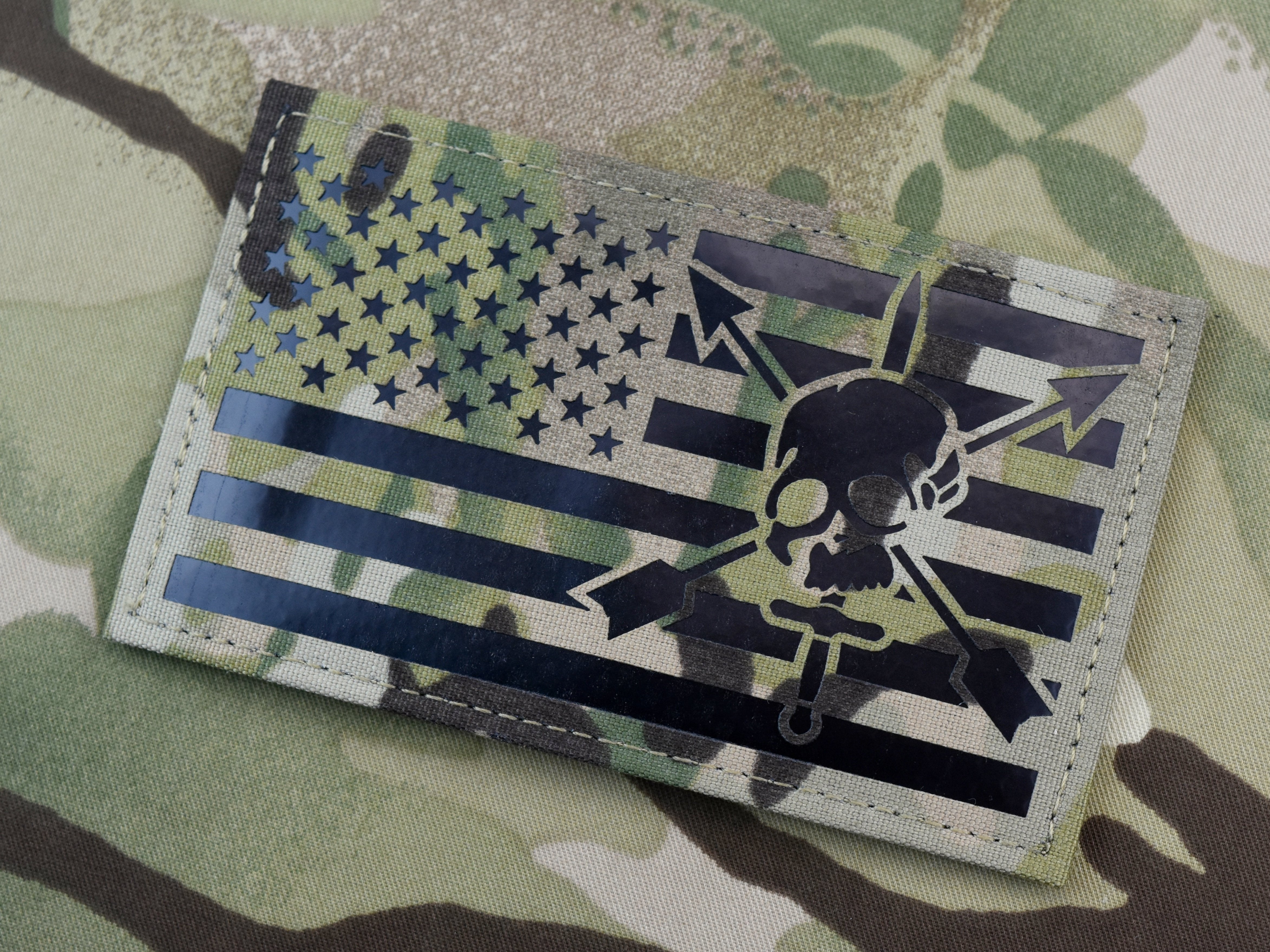 Infrared Multicam IR US Flag Patch 3.5" x 2" Special Forces CIF ...