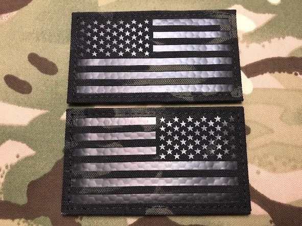 Infrared Multicam Black IR US Flag Patch Set US Army SF Green Beret CA ...