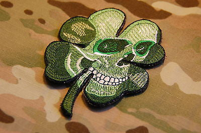 Clover Skull Morale Patch - Green – BritKitUSA