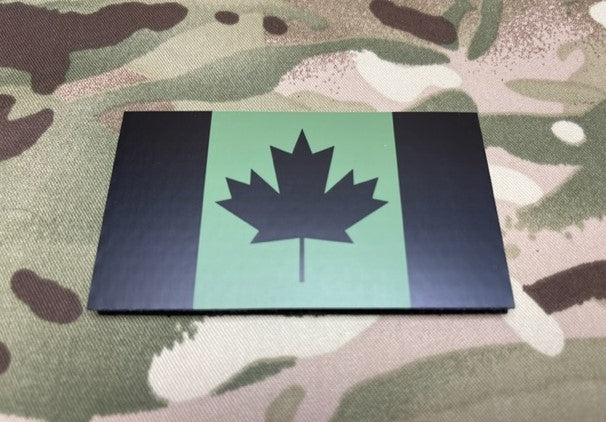 Infrared Canadian Flag Patch - Green & Black – BritKitUSA