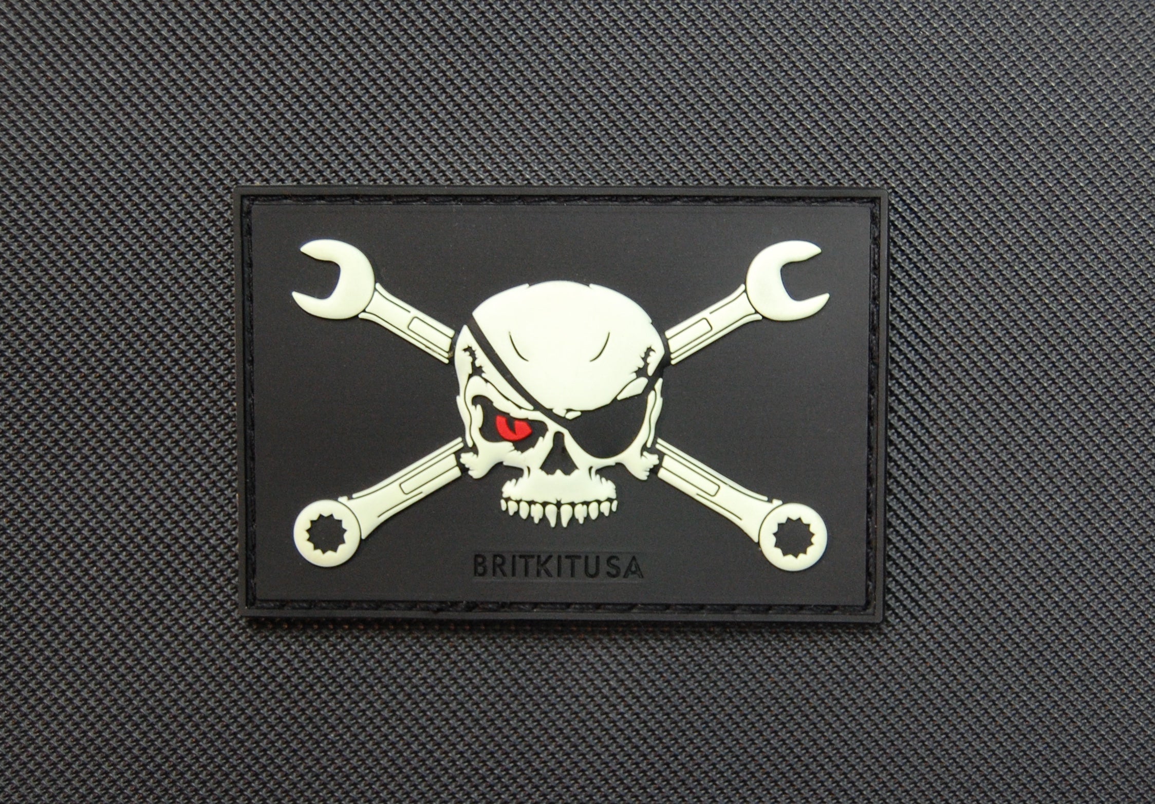 Skull & Wrenches Glow In Dark 3D PVC Morale Patch – BritKitUSA