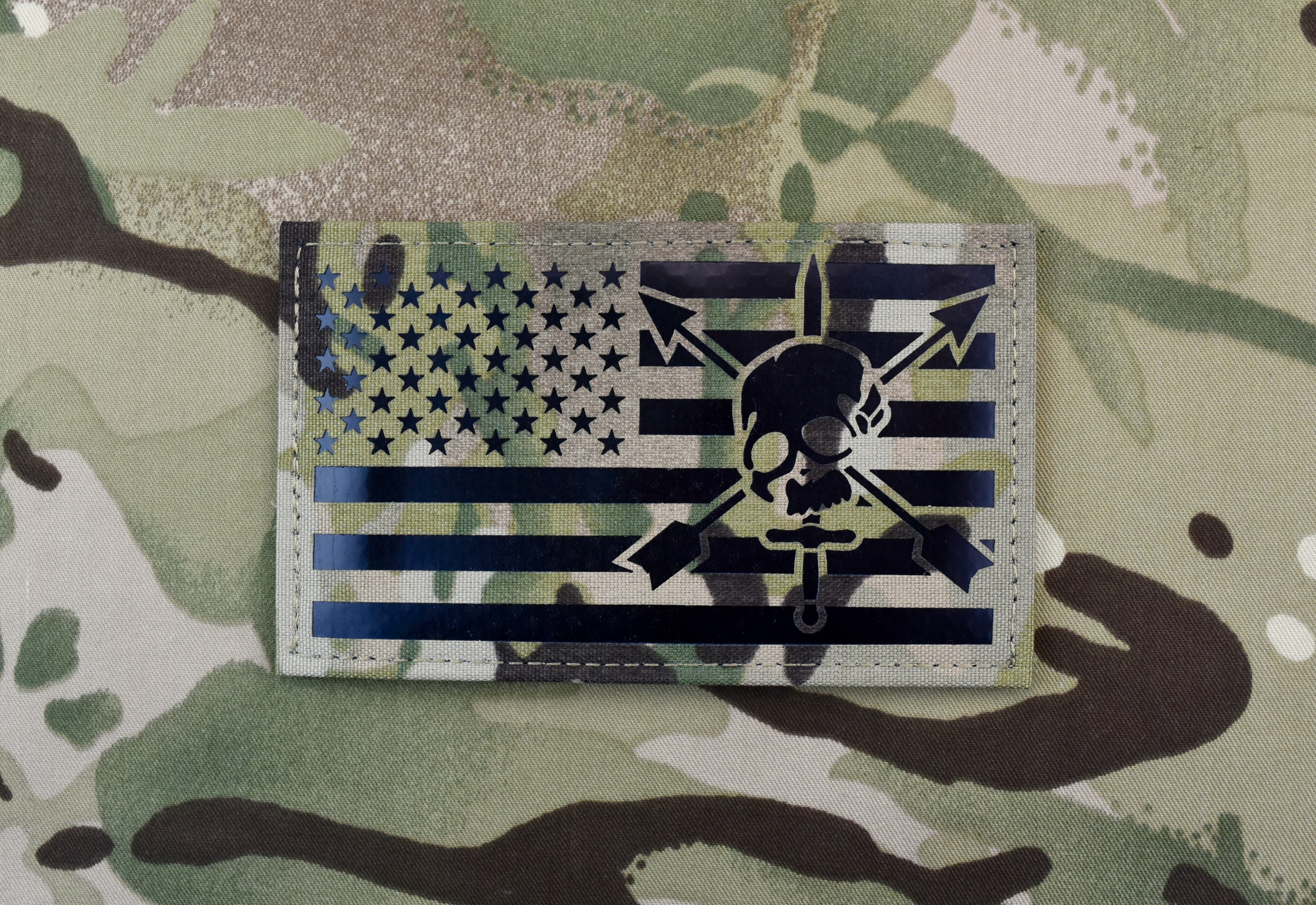 Large Infrared Multicam IR US Flag Patch 5" x 3" Special Forces CIF ...