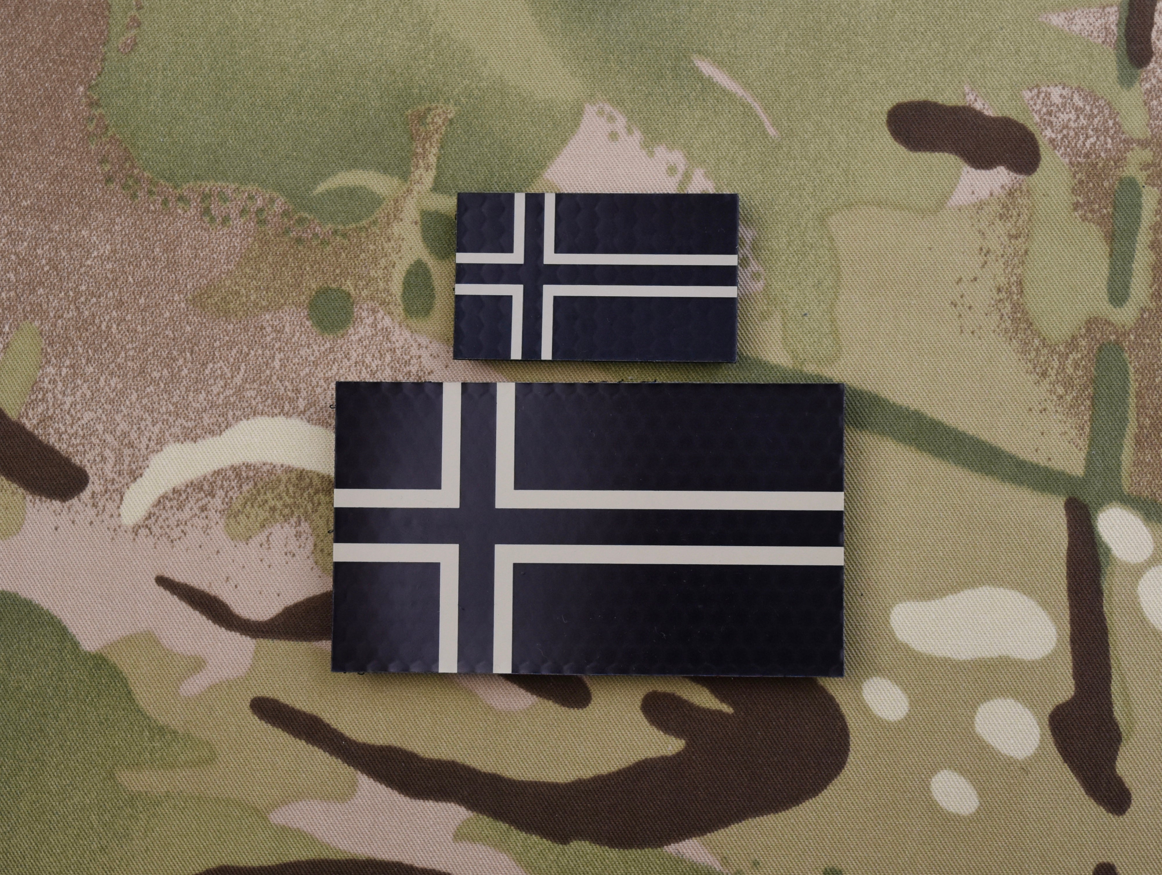 Infrared Norway Flag Patch Set; Standard & Mini – BritKitUSA